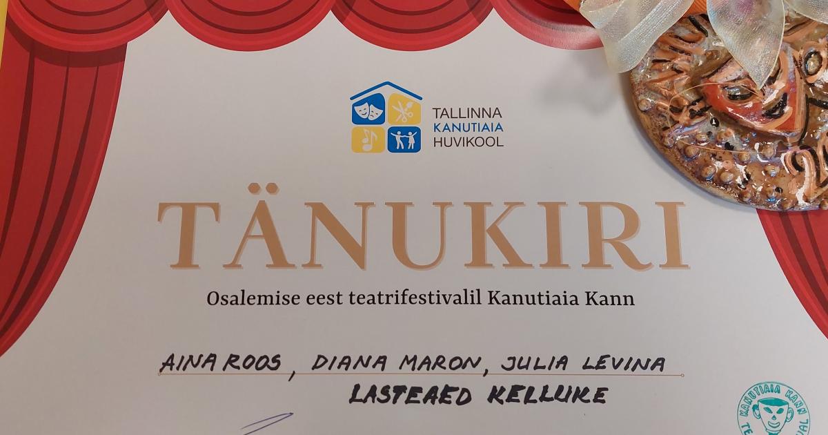 Naksitrallide rühma lapsed ülelinnalisel teatrifestivalil “Kanutiaia ...