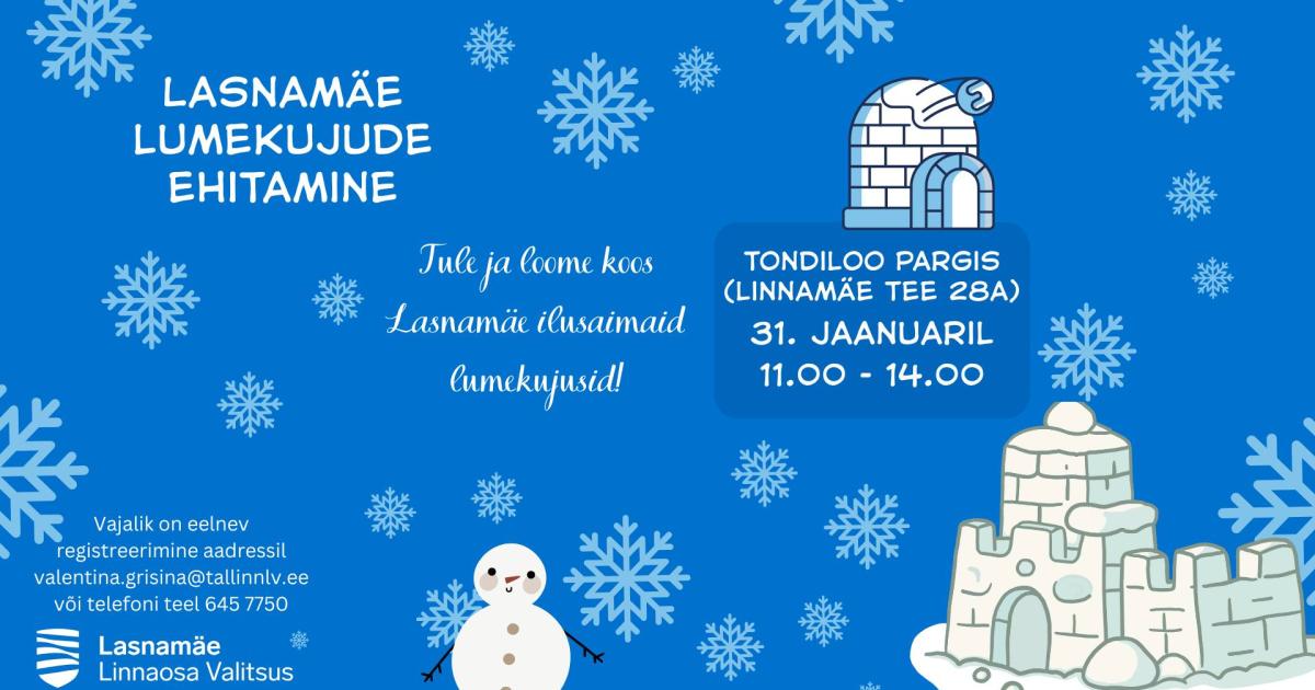 Создание снежных скульптур в Ласнамяэ | Tallinn